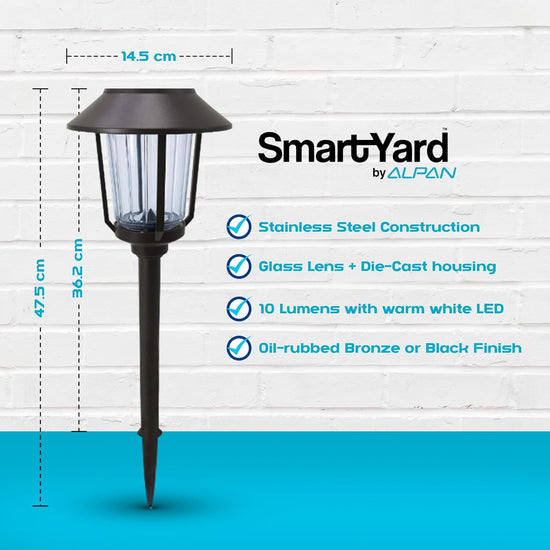 Smartyard Solar LED Large Pathway Lights 10 Lumen - 6 Pack – Outdoor ...