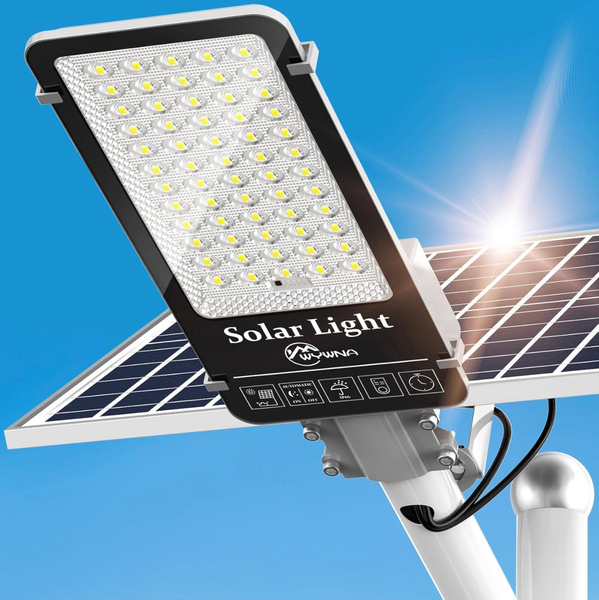 1200W Commercial Solar Street Lights Outdoor Waterproof 120000LM Dusk ...