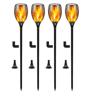 Solar LED Flame Lamp Lawn Flame Flickering Torch Light Outdoor Fire 96 ...