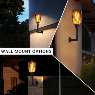 Solar LED Flame Lamp Lawn Flame Flickering Torch Light Outdoor Fire 96 ...