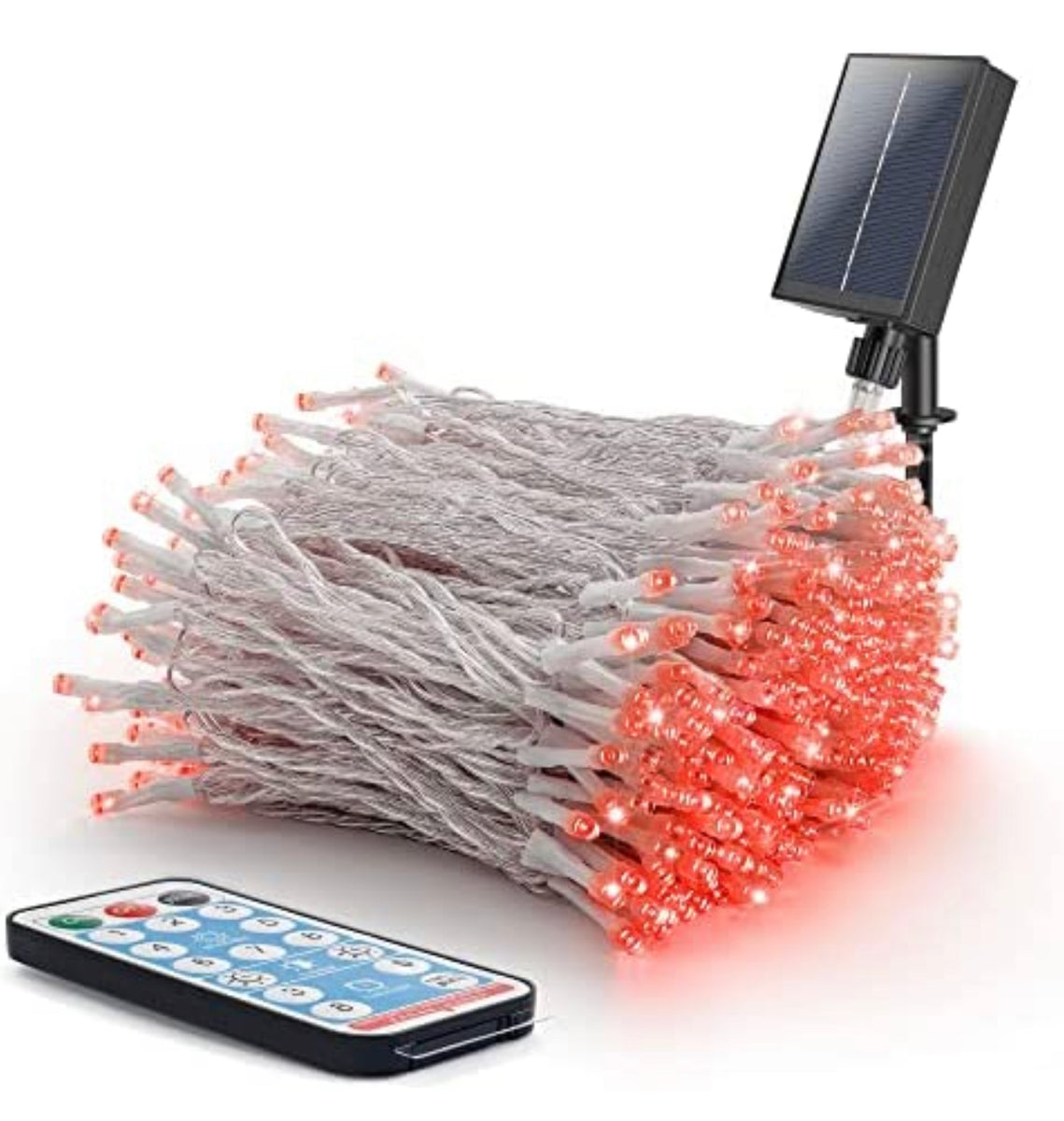 Solar String Lights White Wire Outdoor,500 LED 165FT Christmas Lights ...