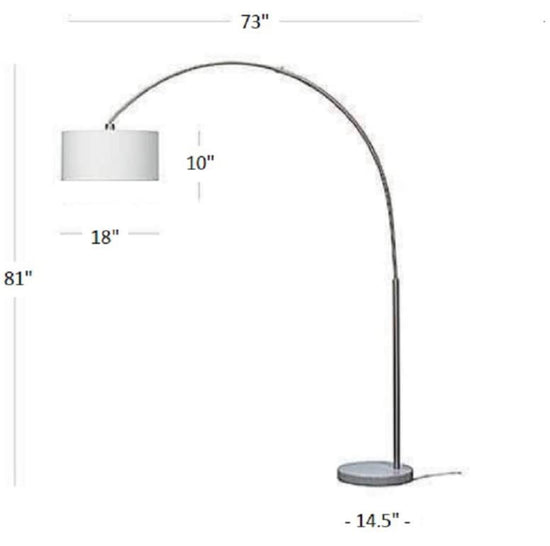 Arc Floor Lamp with Unique Hanging Drum - Arching Over The Couch ...