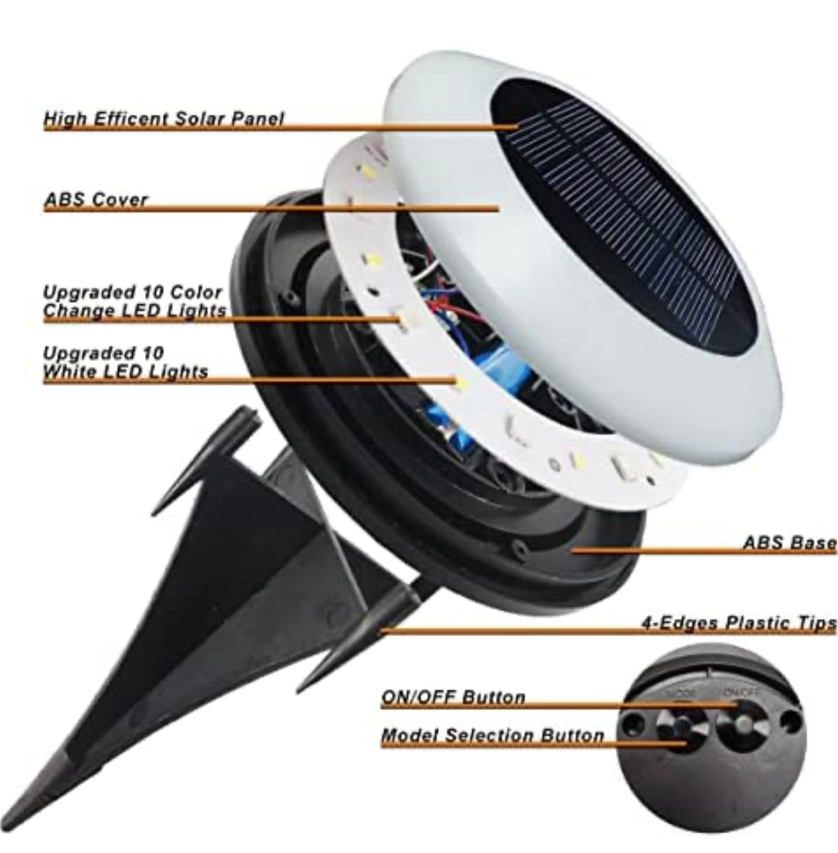 Colorize Solar Lights Color Change Waterproof Ring Lights In-Ground 6 ...