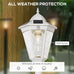SmartYard 77" Solar Lamp Post Light, Waterproof Aluminum And Glass Out ...