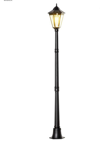 SmartYard 77" Solar Lamp Post Light, Waterproof Aluminum And Glass Out ...