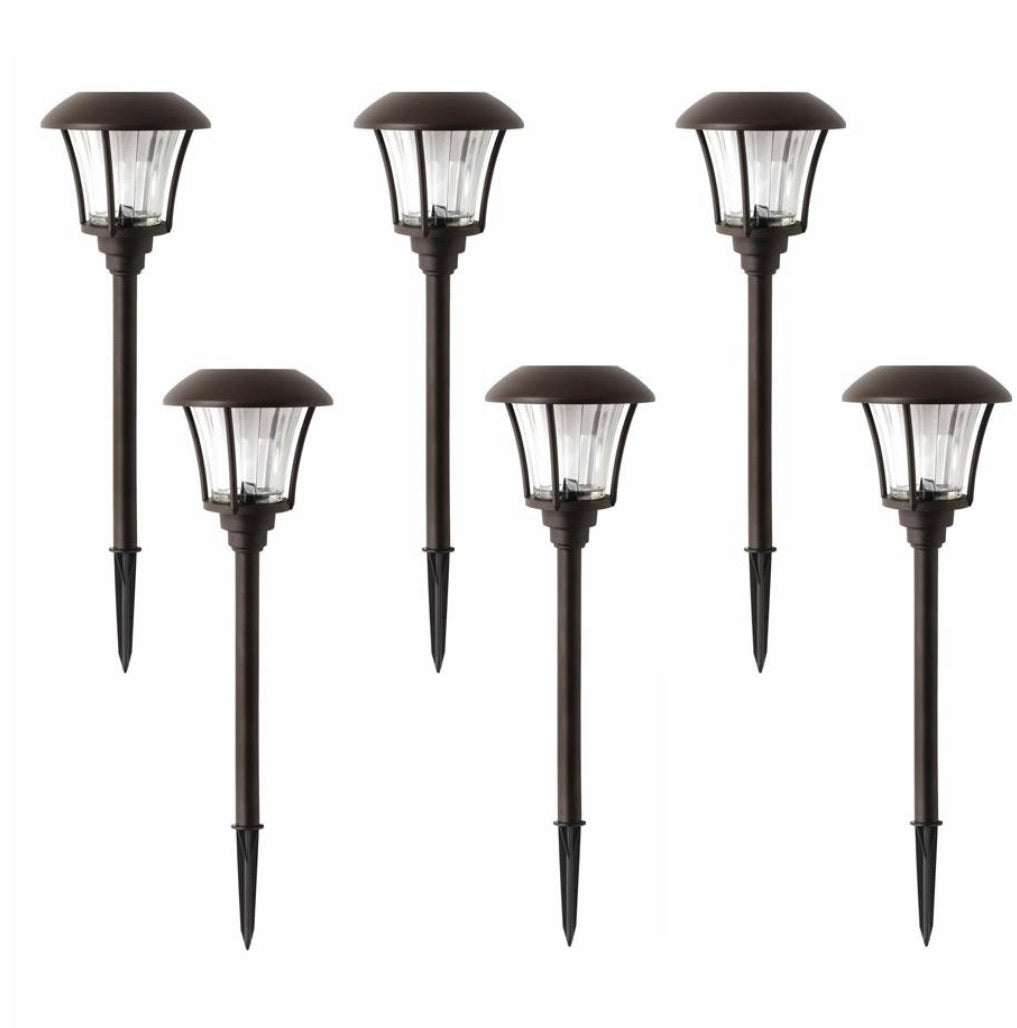 Hampton Bay Solar Outdoor Integrated LED Landscape Path Light 10 Lumen ...