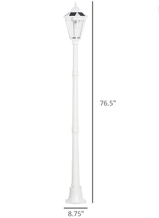 SmartYard 77" Solar Lamp Post Light, Waterproof Aluminum And Glass Out ...
