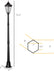 SmartYard 77" Solar Lamp Post Light, Waterproof Aluminum And Glass Out ...