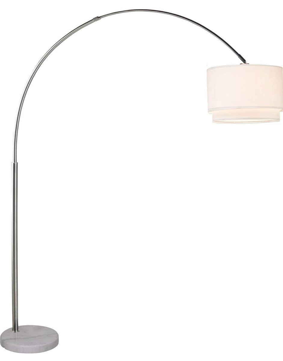 Arc Floor Lamp with Unique Hanging Drum - Arching Over The Couch ...